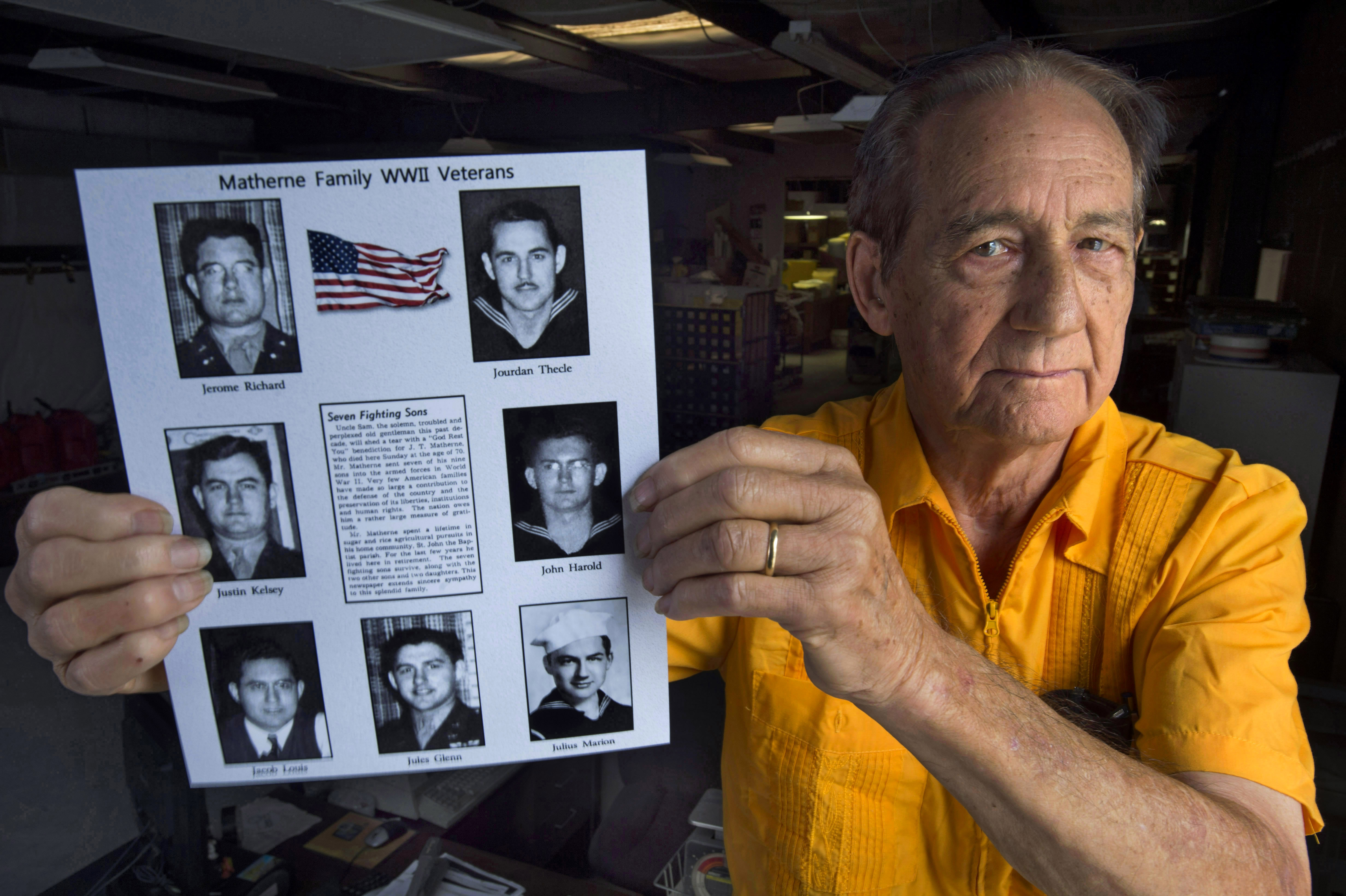 Seven Matherne brothers served in WWII – WW2: The Big One